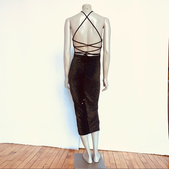 Hera Collection | Dresses | Here Collection Black And Gold Party Dress ...